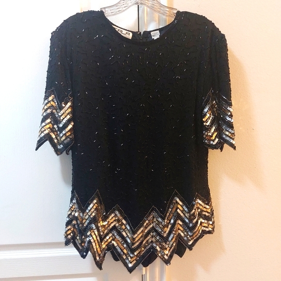Scala | Tops | Scala Milan Paris Los Angeles Vintage Black And Gold ...